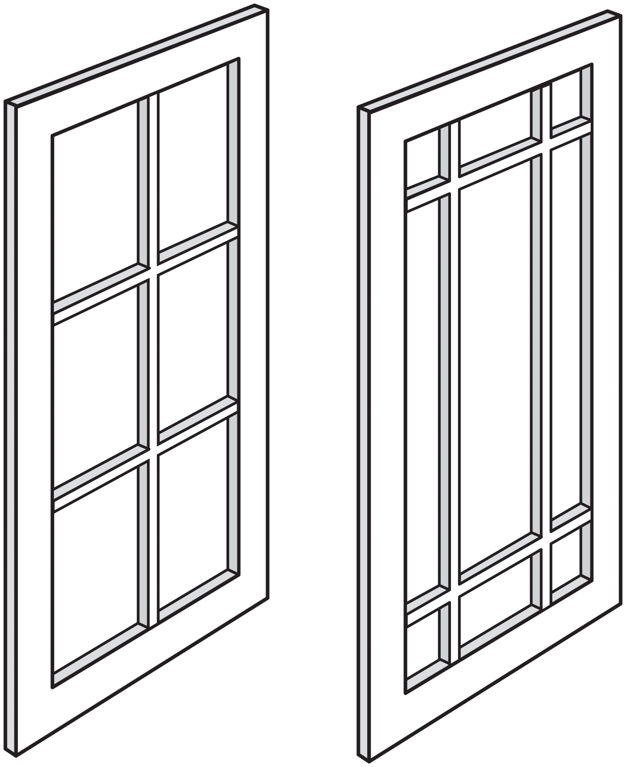 Glass Door for Wall Diagonal Cabinet 24" W x 30" H - JSI Cabinets